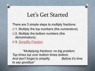 Multiplying fractions | PPT