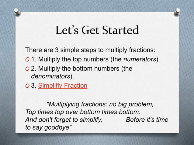 Multiplying fractions | PPT