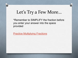 Multiplying fractions | PPT