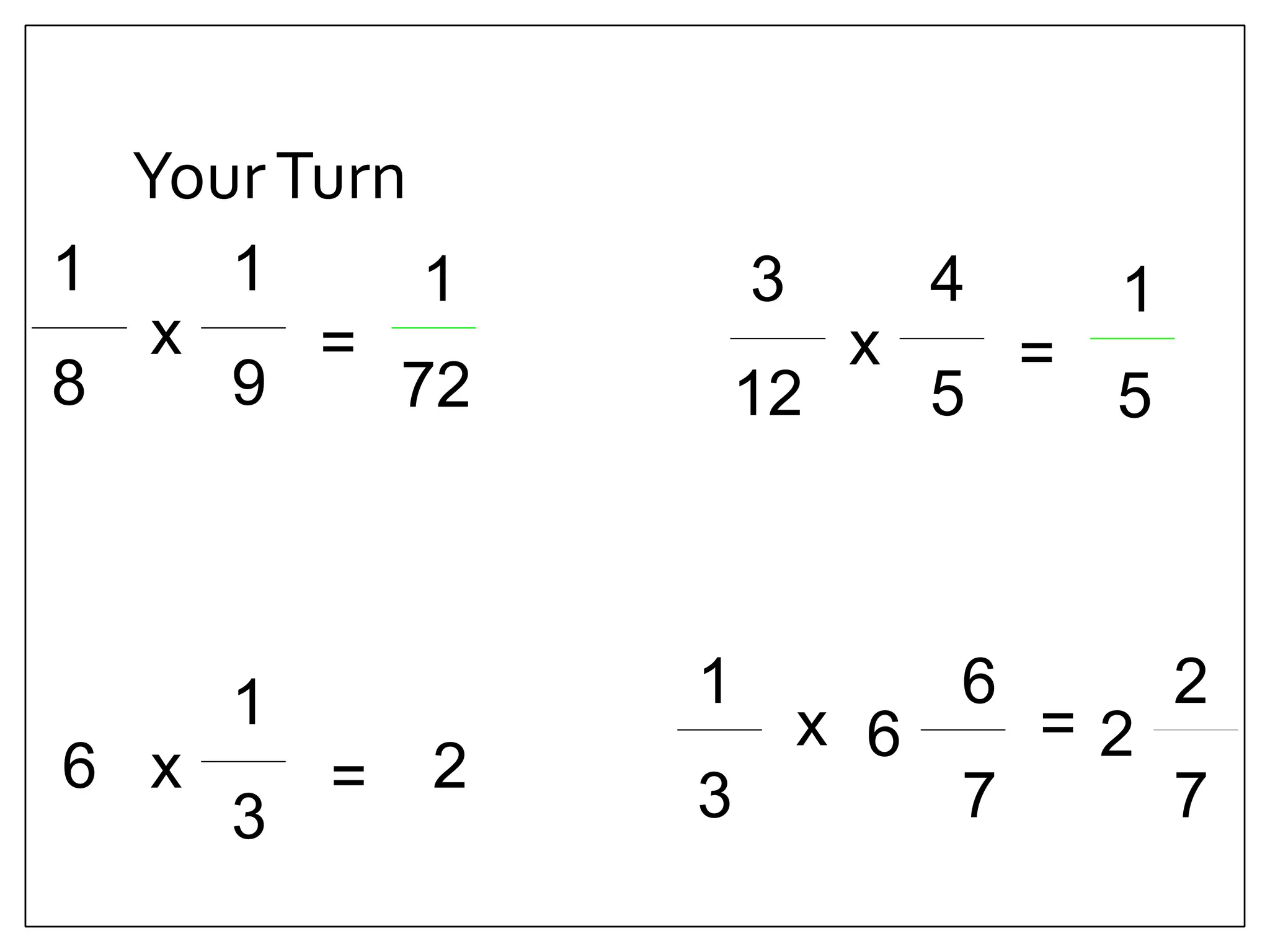 Multiplying fractions | PPT