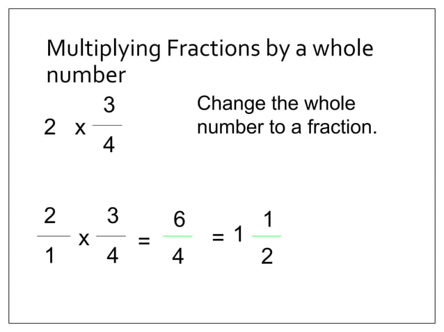 Multiplying fractions | PPT