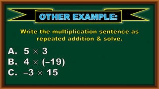 Multiplying integers | PPTX
