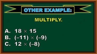 Multiplying integers | PPT