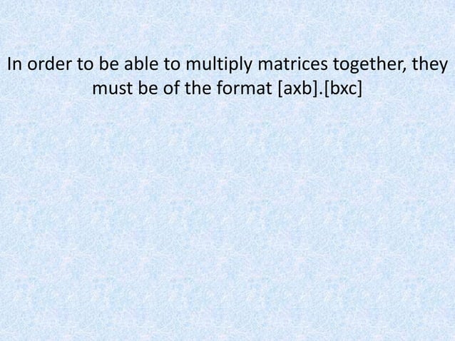 Multiplying Matrices | PPT