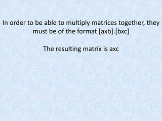 Multiplying Matrices | PPT