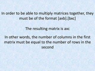 Multiplying Matrices | PPT