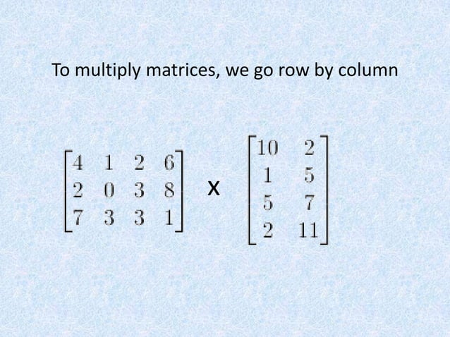 Multiplying Matrices | PPT