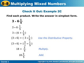 Multiplying mixed numbers | PPT