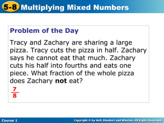 Multiplying mixed numbers | PPT