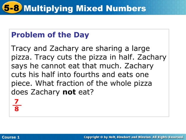 Multiplying mixed numbers | PPT