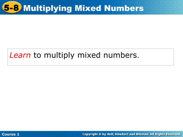 Multiplying mixed numbers | PPT
