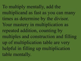 Multiplication multiplying Mentally.pptx