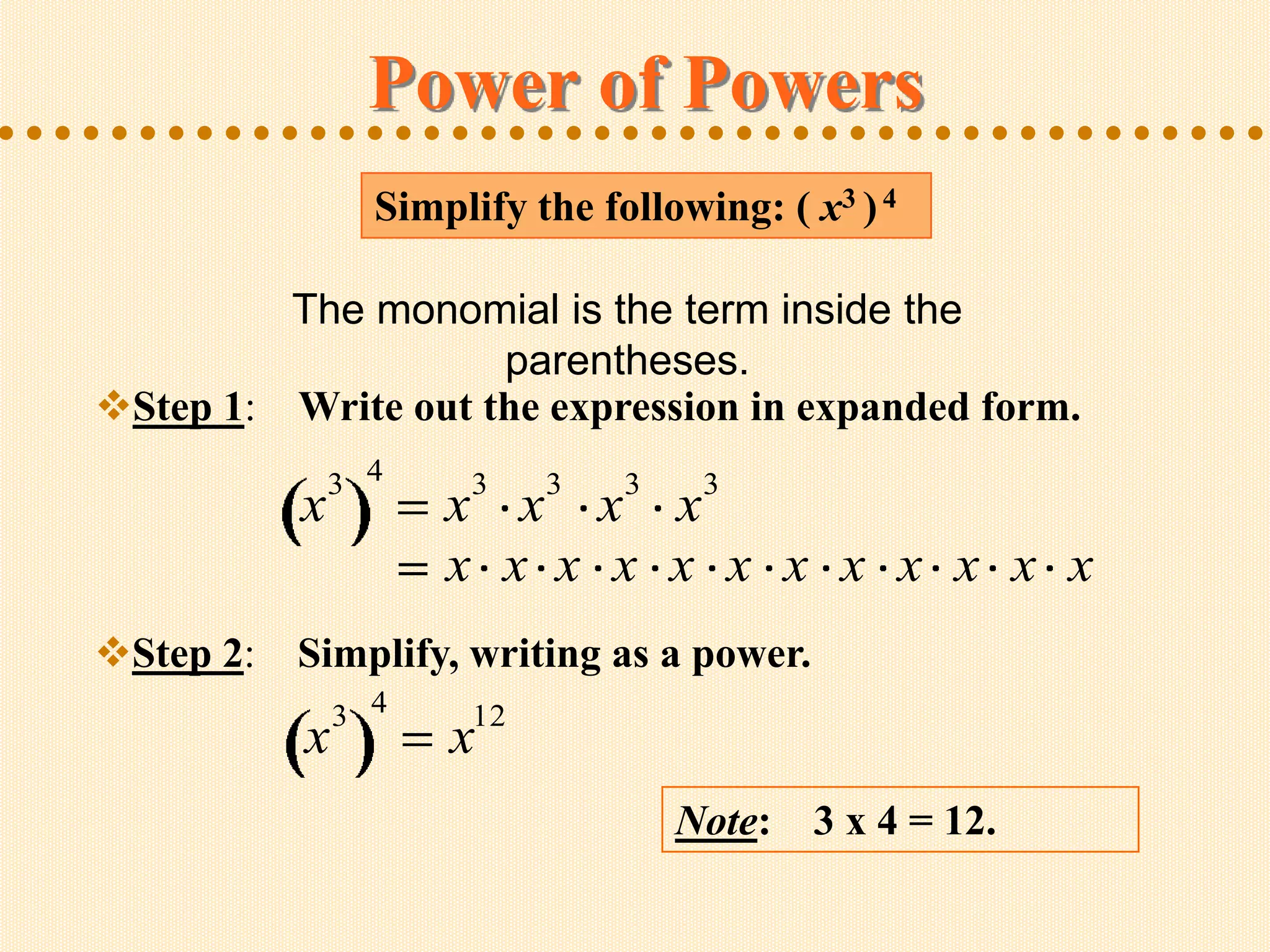 Multiplying Monomials | PPTX