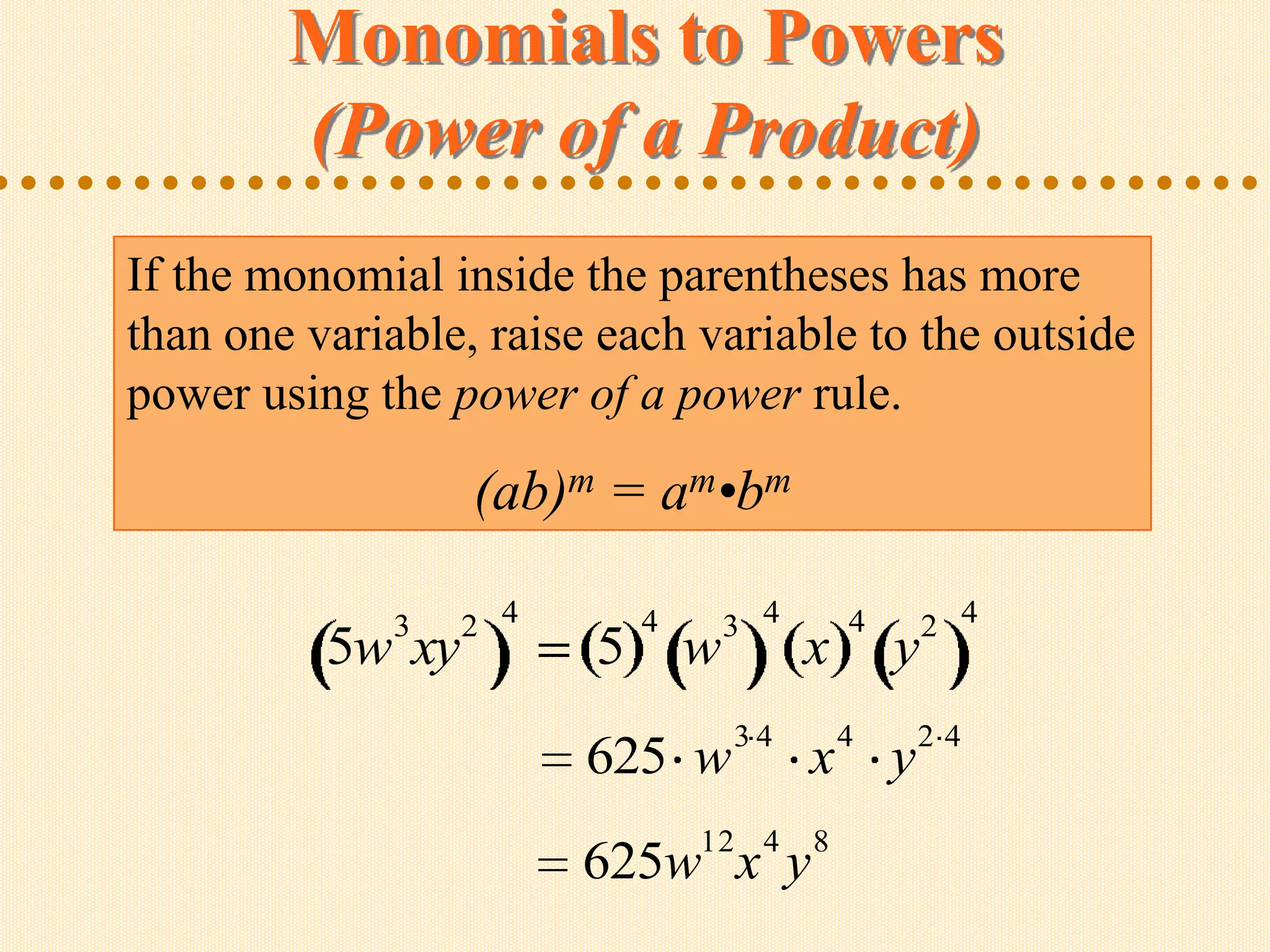 Multiplying Monomials | PPTX