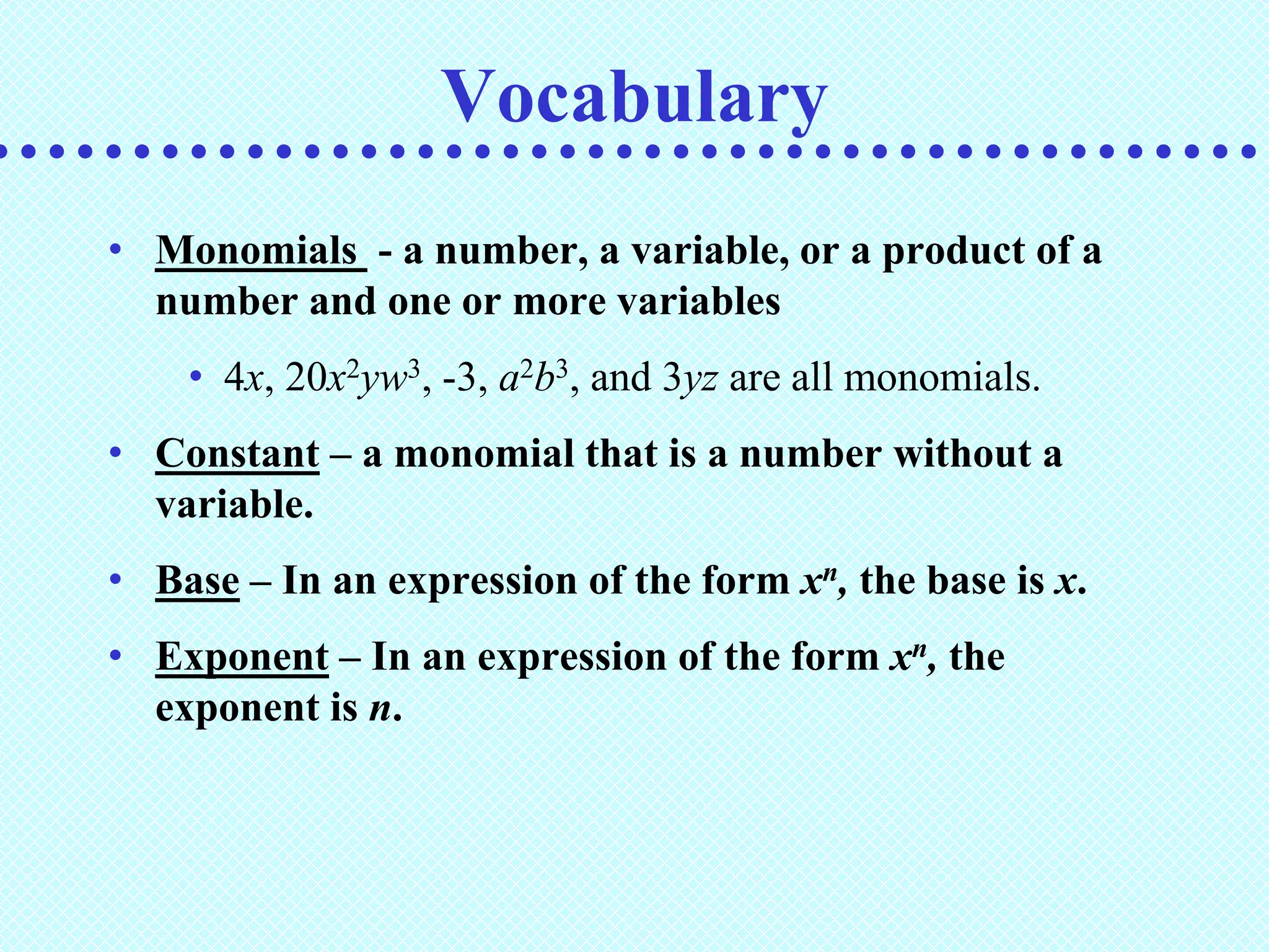 Multiplying Monomials | PPTX
