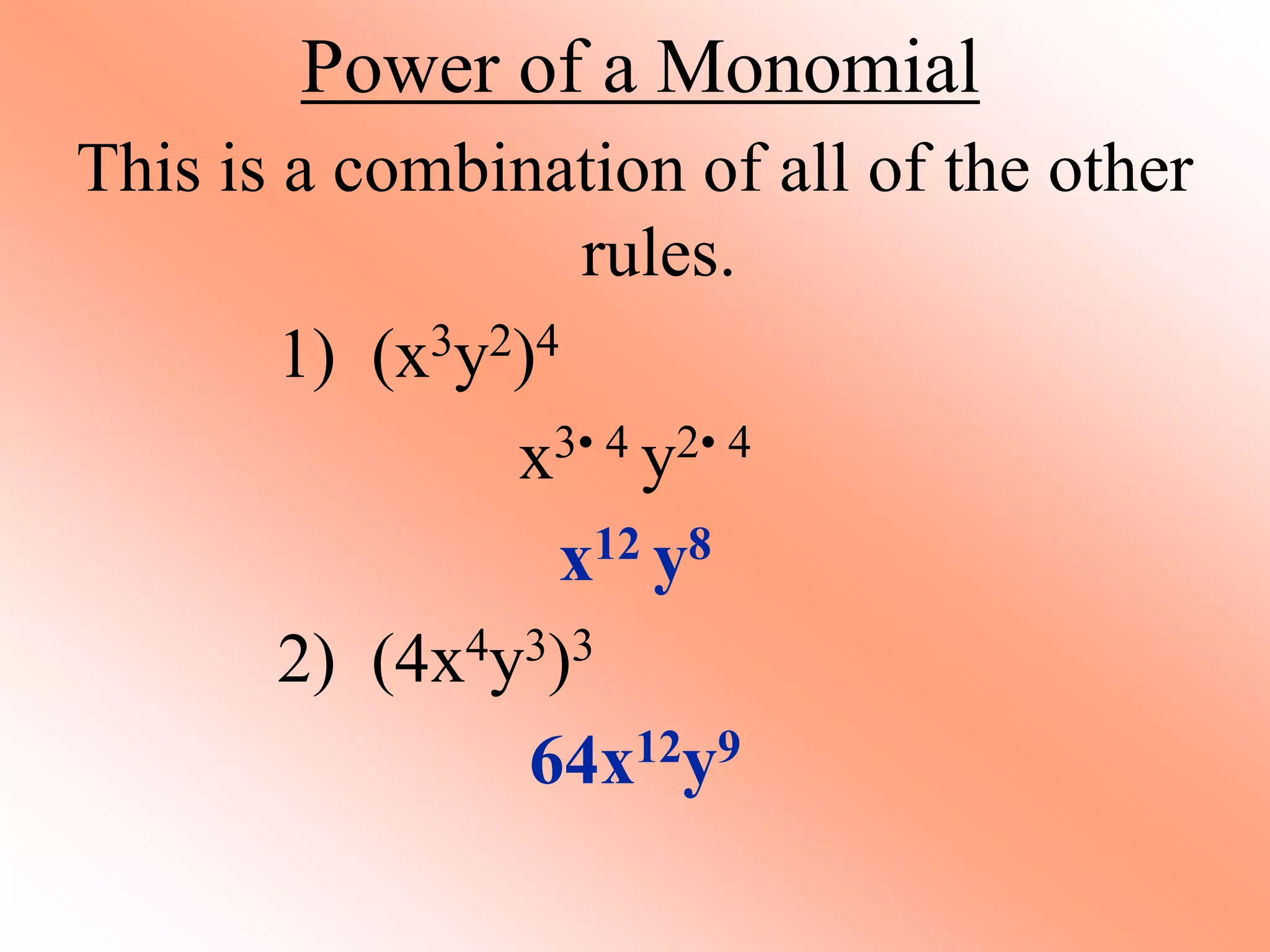 Multiplying Monomials | PPTX