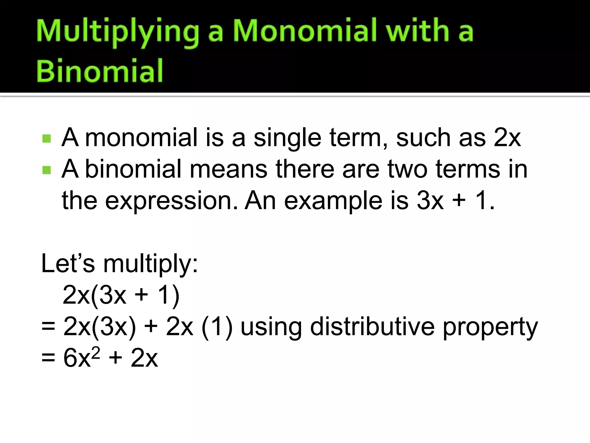 Multiplying polynomials | PPTX