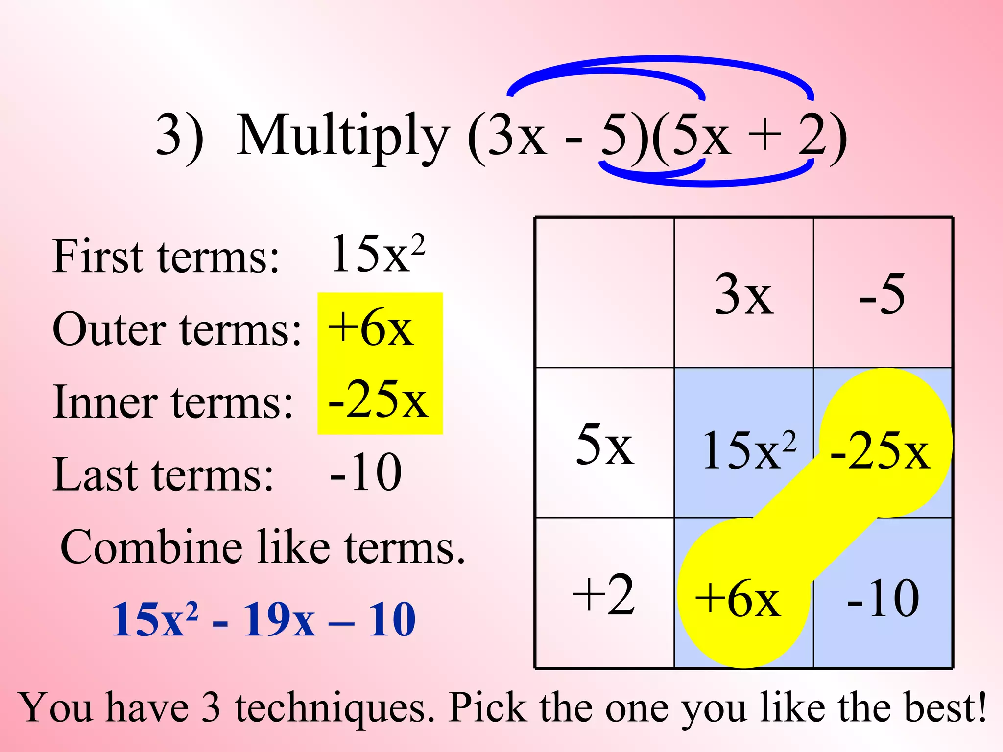 Multiplying polynomials | PPT