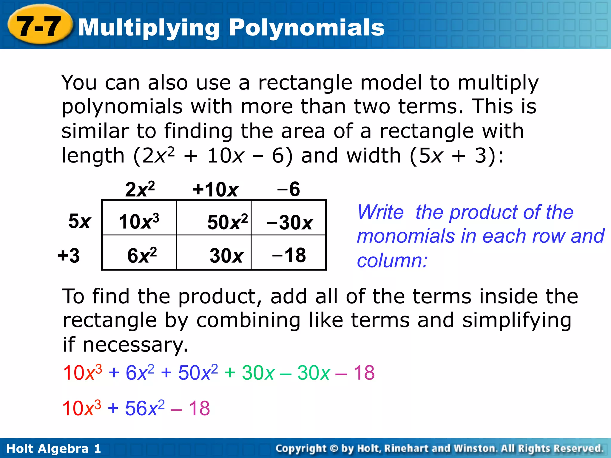 Multiplying polynomials | PDF