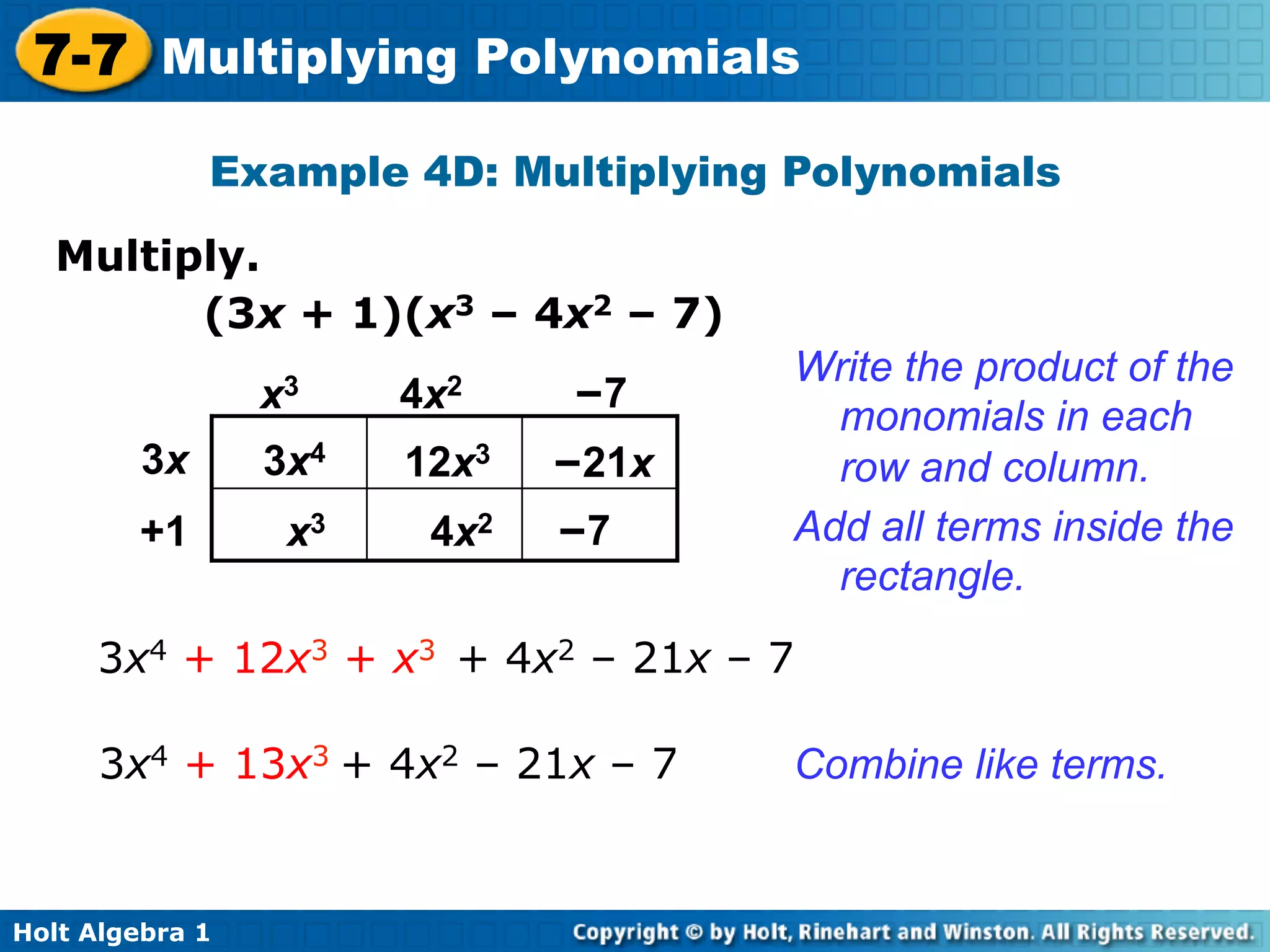 Multiplying polynomials | PDF