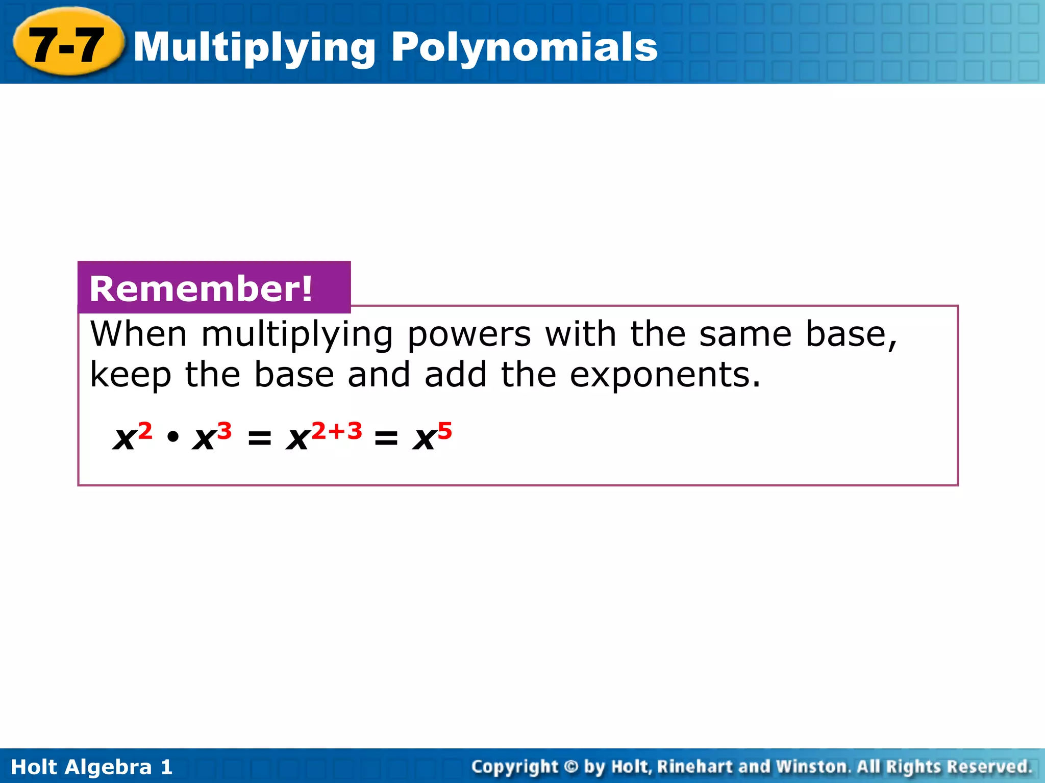 Multiplying polynomials | PDF