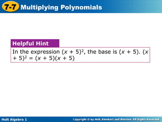 Multiplying polynomials | PDF