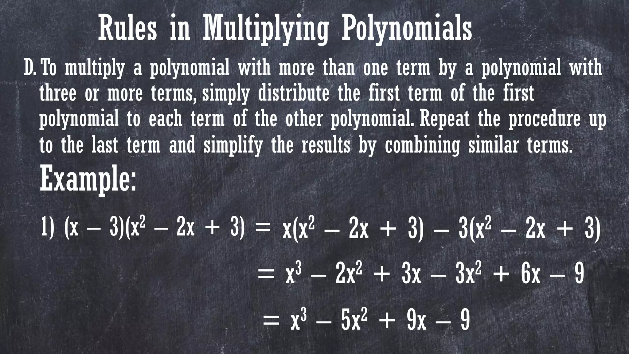 Multiplying Polynomials | PDF