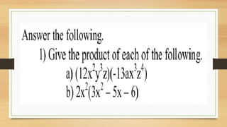 MULTIPLYING POLYNOMIALS 2.pptx mathematics | PPTX