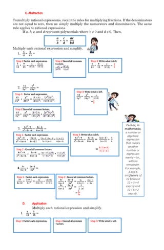 Multiplying Rational Expressions | DOCX