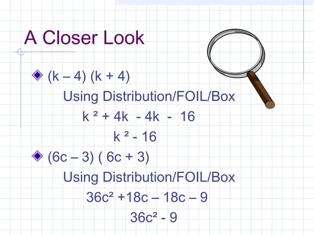 Multiplying special binomials | PPT