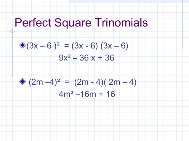 Multiplying special binomials | PPT