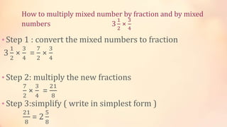 Multiply mixed numbers ppt | PPTX