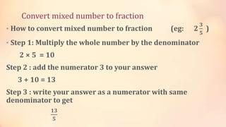 Multiply mixed numbers ppt | PPTX