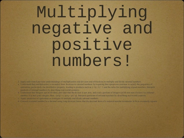 Multiply Negative Numbers Copy Multiply Negative Numbers Copy