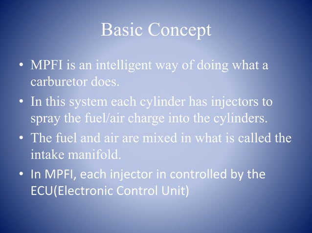 Multi point fuel injection | PPT