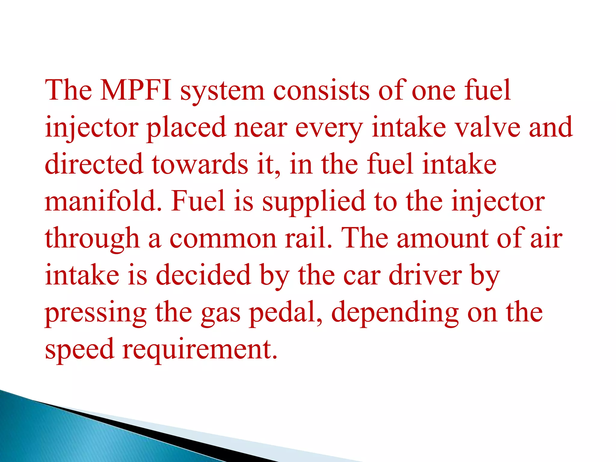 Multi point fuel injection | PPTX