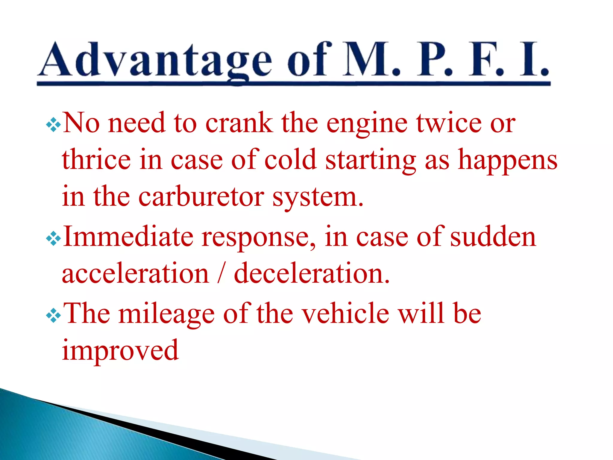 Multi point fuel injection | PPTX