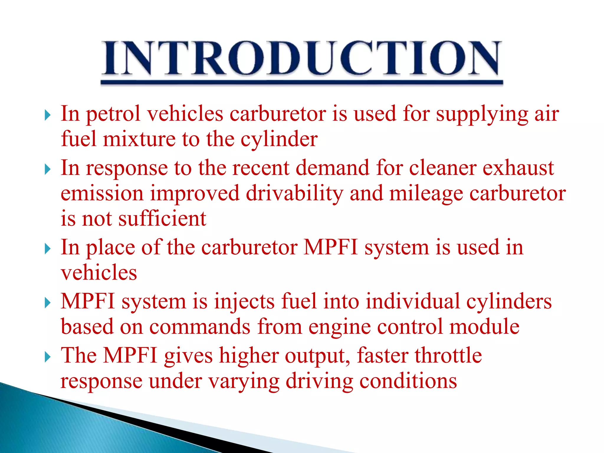 Multi point fuel injection | PPTX