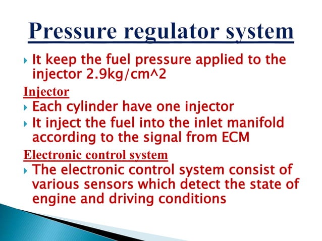 Multi point fuel injection | PPTX | Auto Parts | Automotive