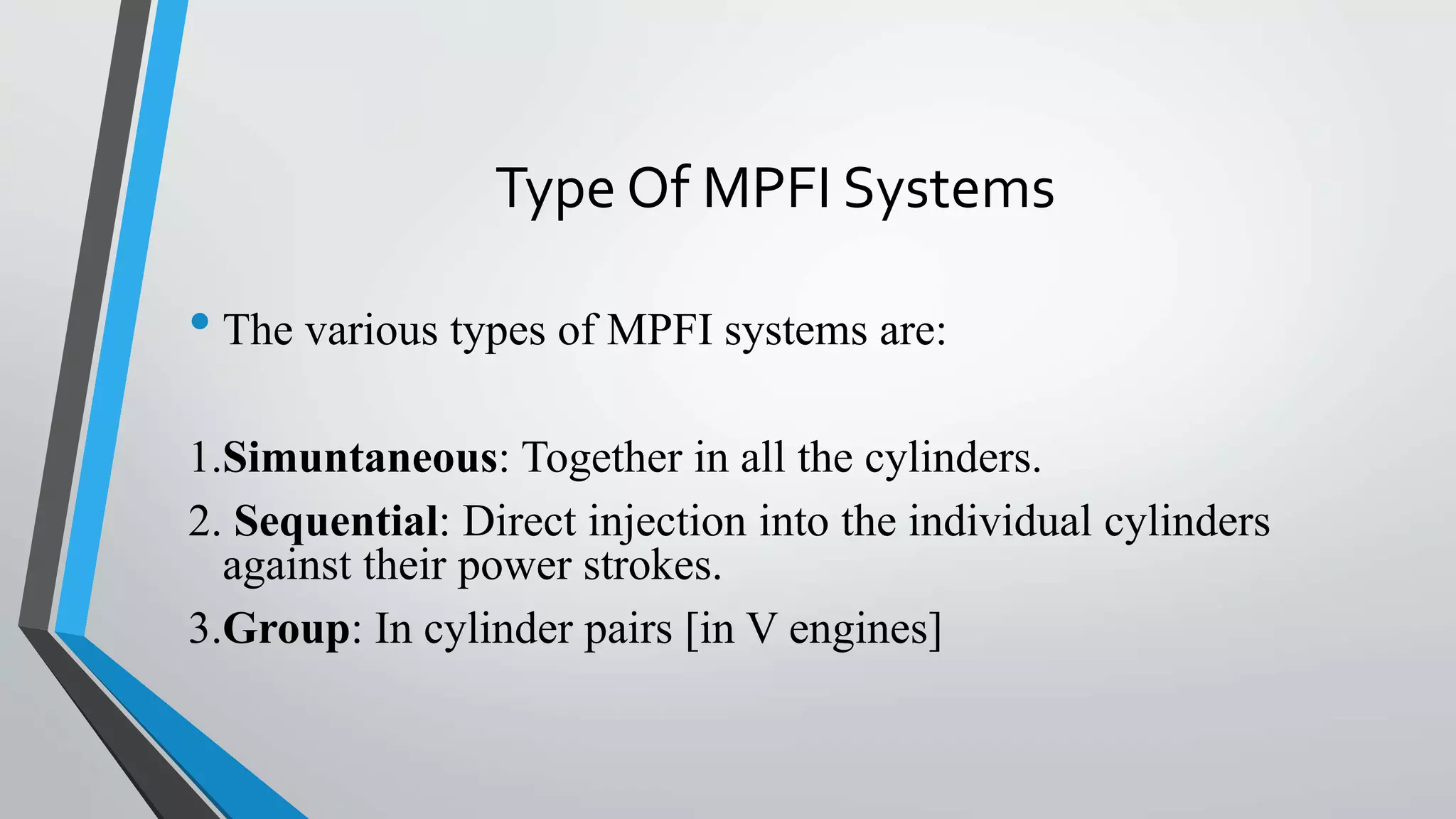 Multipoint Fuel Injection System (MPFI) | PPTX