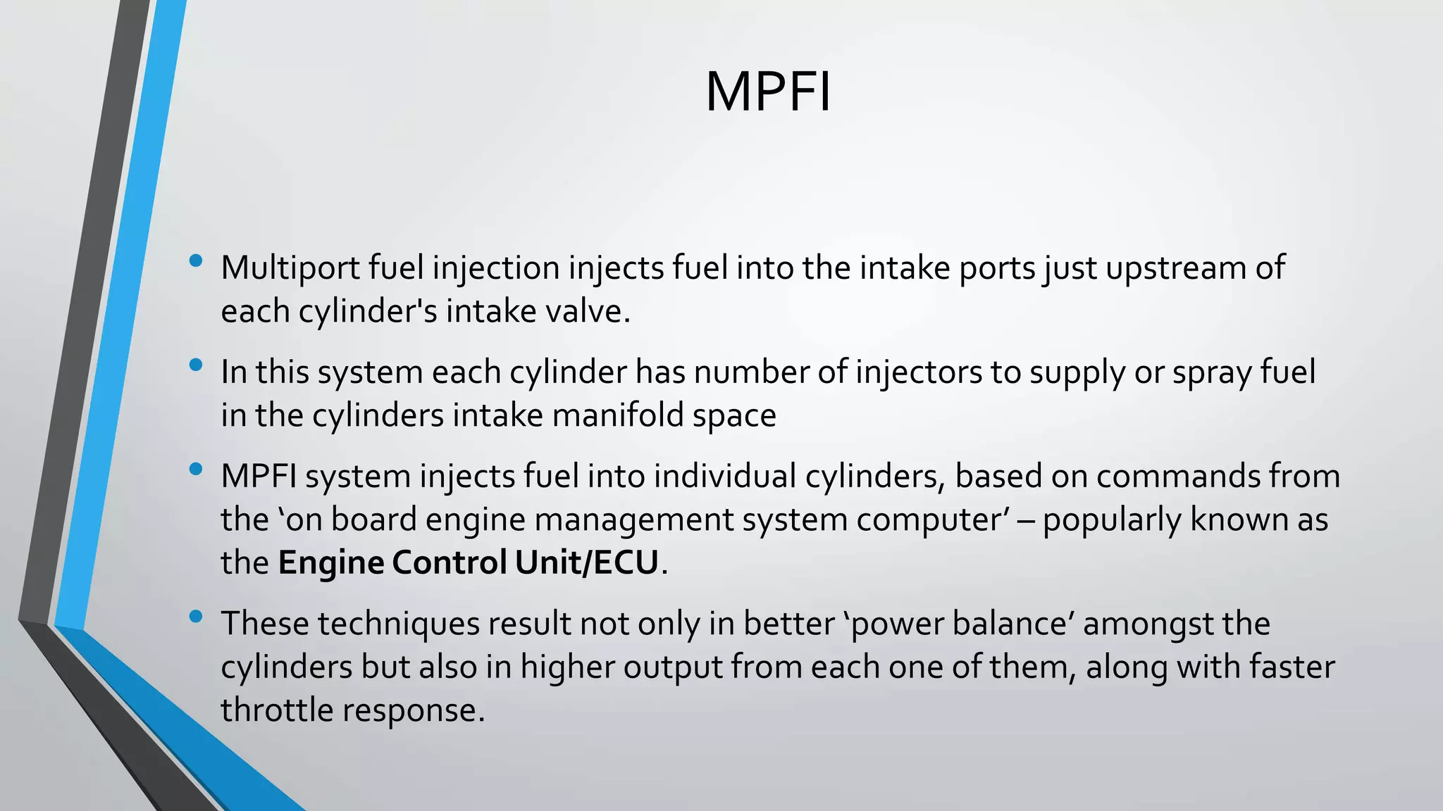 Multipoint Fuel Injection System (MPFI) | PPTX
