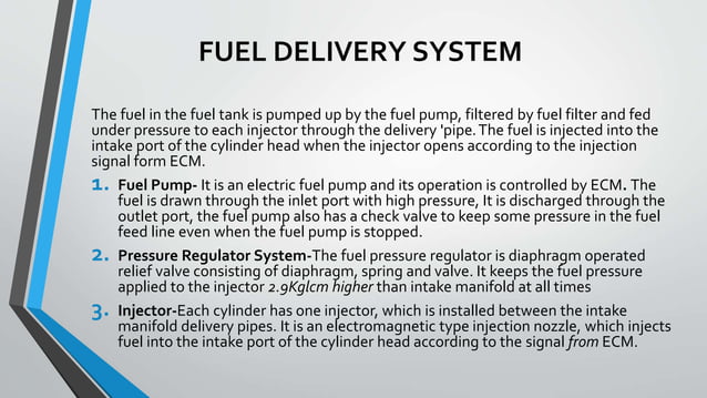Multipoint Fuel Injection System (MPFI) | PPTX | Automotive Industry ...