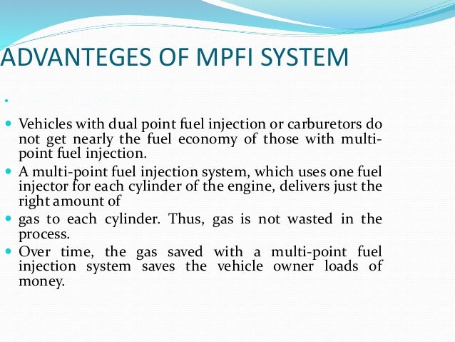 Multi point fuel injection system