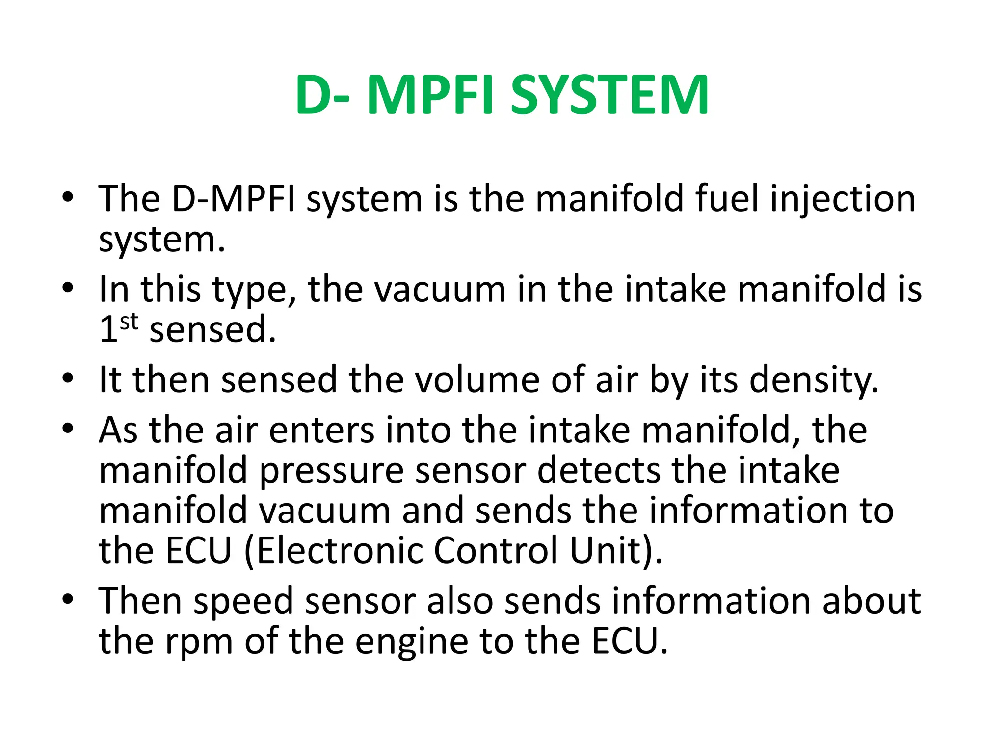 MULTI POINT FUEL INJECTION SYSTEM of Automobiles.pptx