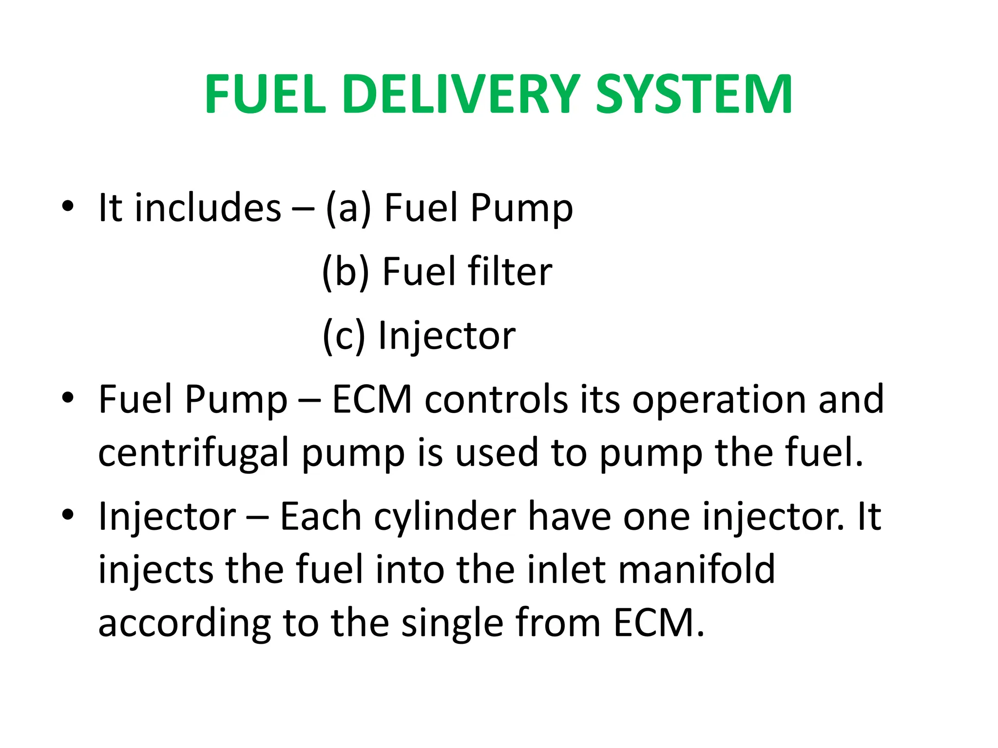 MULTI POINT FUEL INJECTION SYSTEM of Automobiles.pptx