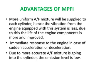 MULTI POINT FUEL INJECTION SYSTEM of Automobiles.pptx