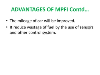 MULTI POINT FUEL INJECTION SYSTEM of Automobiles.pptx