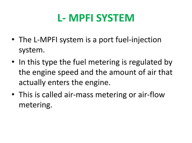 MULTI POINT FUEL INJECTION SYSTEM of Automobiles.pptx