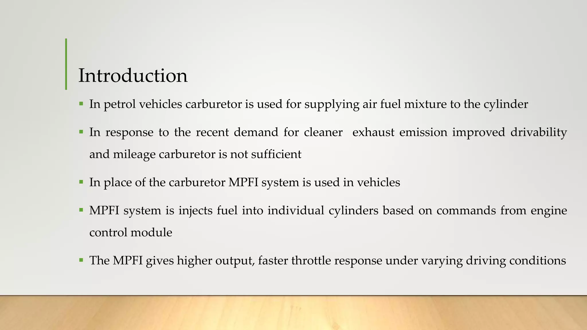Multiport fuel injector system | PPTX