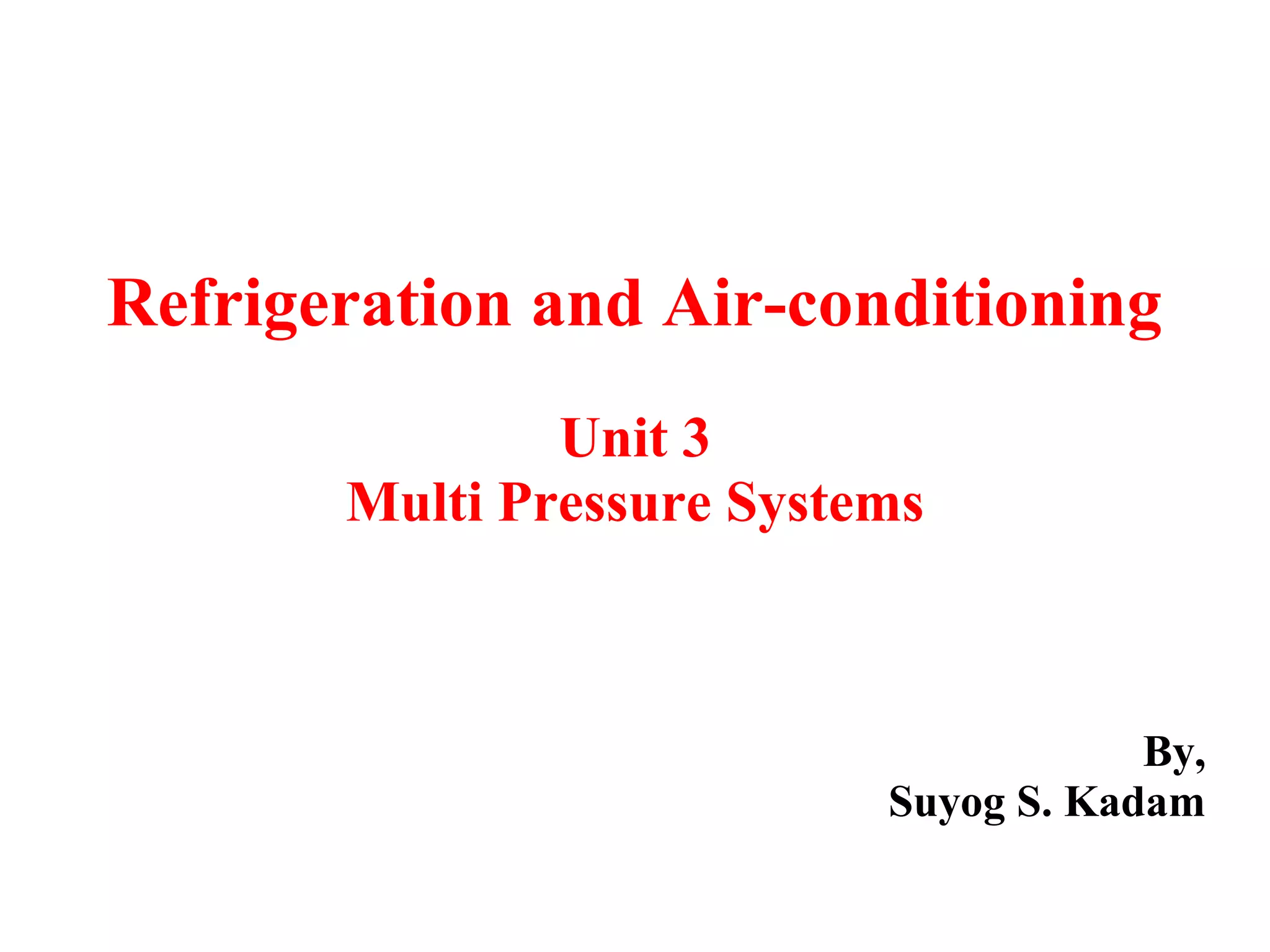 Multi pressure system in VCRS | PPT
